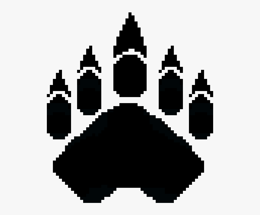 Bear Paw Pixel Art, HD Png Download , Transparent Png Image - PNGitem