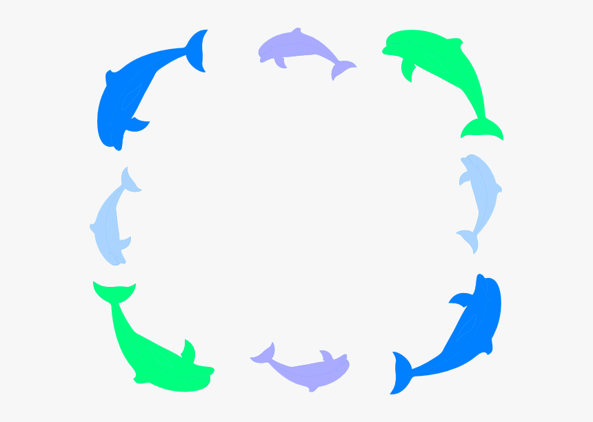 Dolphin Border Clip Art At Clker Com - Dolphin Border Clip Art, HD Png ...