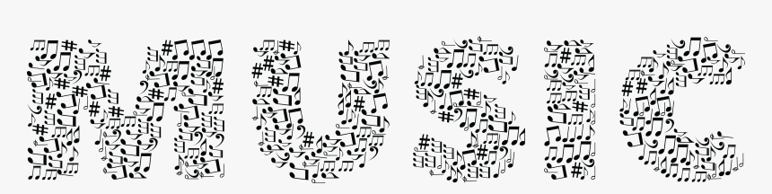 Transparent Music Notes Png - Music Word Art Png, Png Download ...