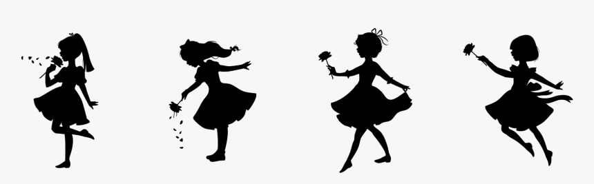 Transparent Shadow Puppet Clipart - Transparent Flower Girl Silhouette ...