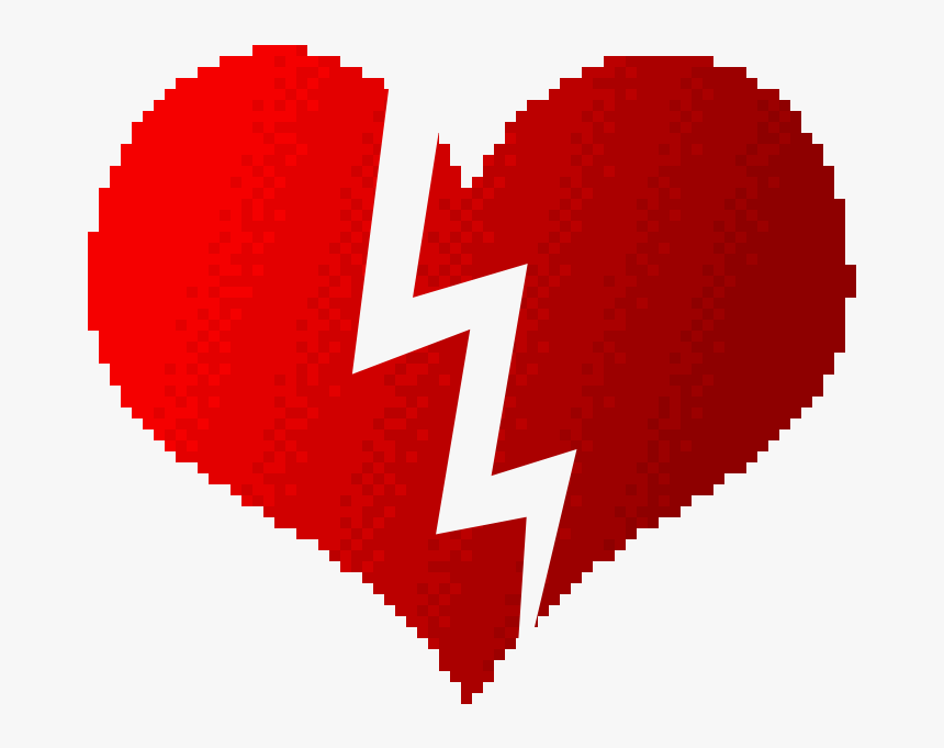 Broken Heart Png 8bit, Transparent Png , Transparent Png Image - PNGitem