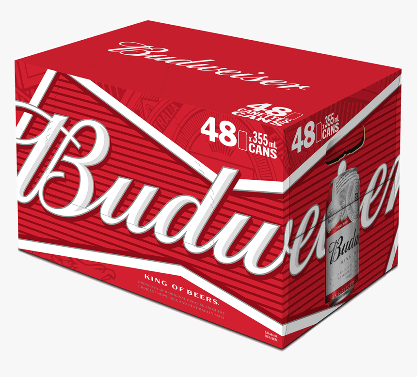 Budweiser 48 X 355 Ml - Budweiser 12pk Cans, HD Png Download ...