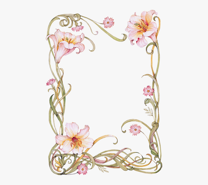 Lilies Frame, HD Png Download , Transparent Png Image - PNGitem