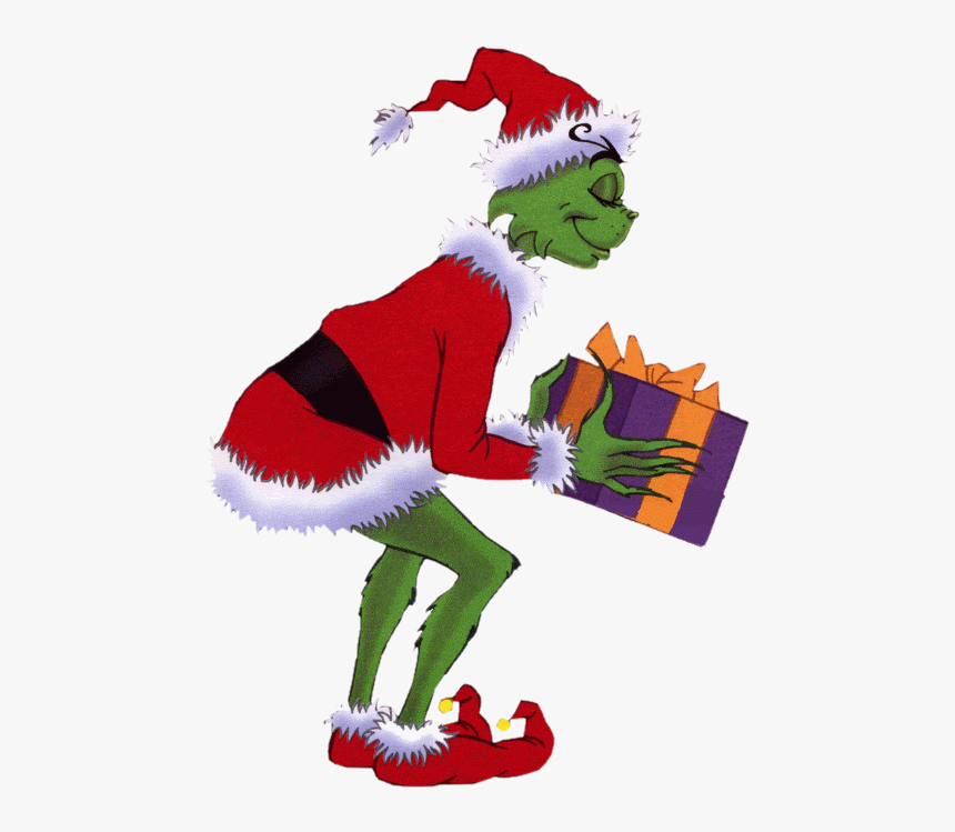 The Grinch Holding A Gift Png Image - Grinch Png, Transparent Png ...