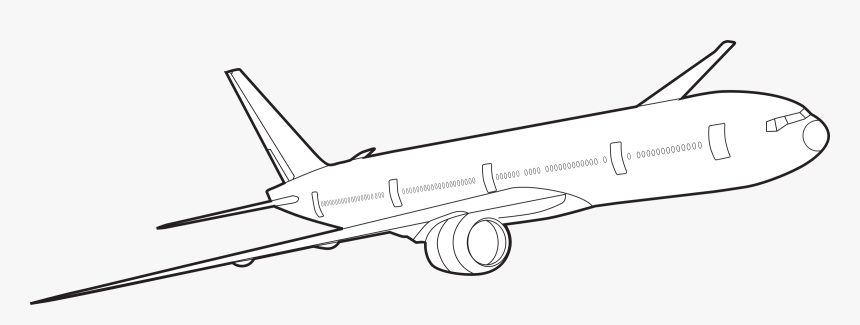 Boeing Airplane Clipart - Airplane Outline, HD Png Download ...