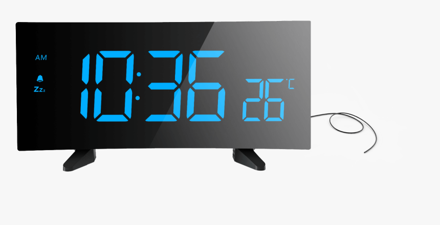 Digital Radio Alarm Clock - Led-backlit Lcd Display, HD Png Download ...