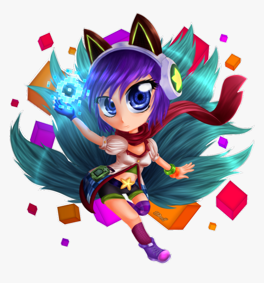 Graphic-design - Ahri Chibi Png Arcade, Transparent Png , Transparent ...