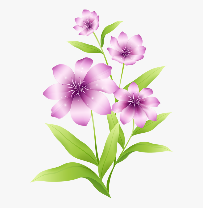 Transparent Spring Flowers Clipart - Purple Flower Photo Clipart, HD ...