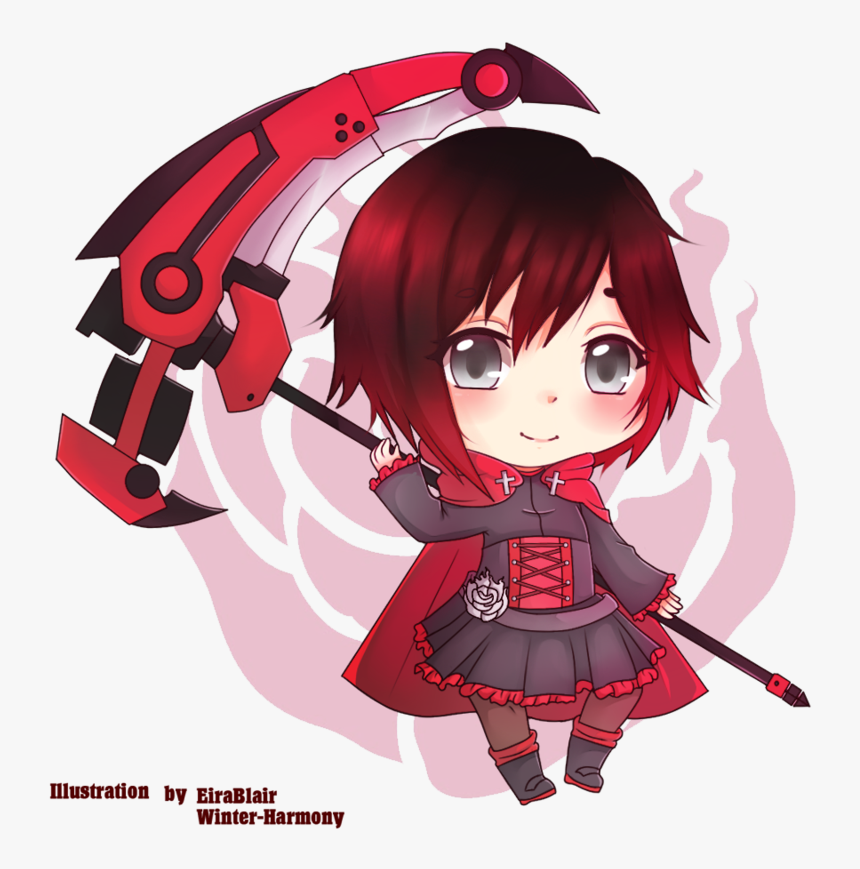 Ruby Drawing Rose - Chibi Ruby Drawing, HD Png Download , Transparent ...