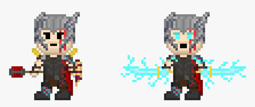 Gladiator Thor Pixel Art, HD Png Download , Transparent Png Image - PNGitem