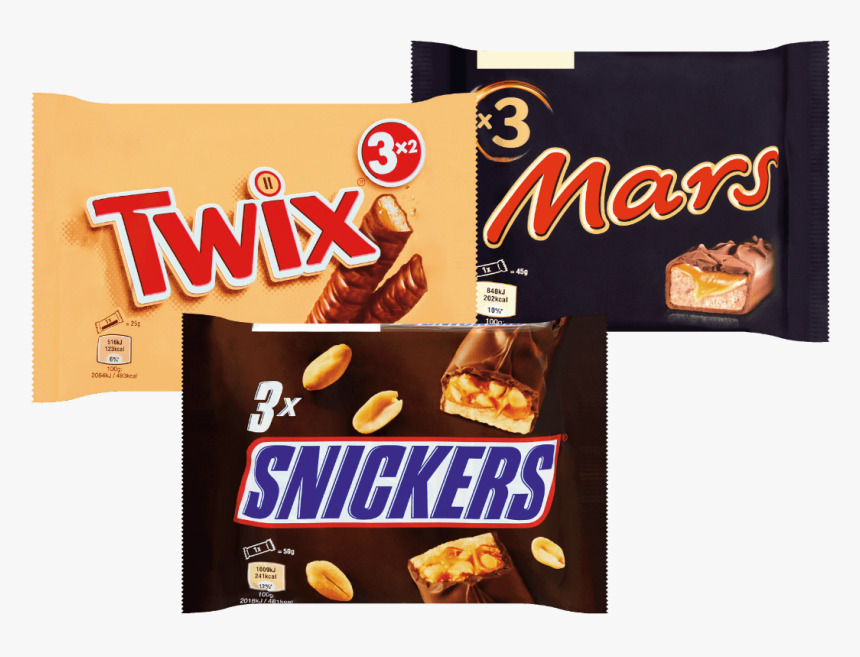 Twix, Mars Of Snickers Mini Of 3-pak Bij Aldi - Snickers, HD Png ...
