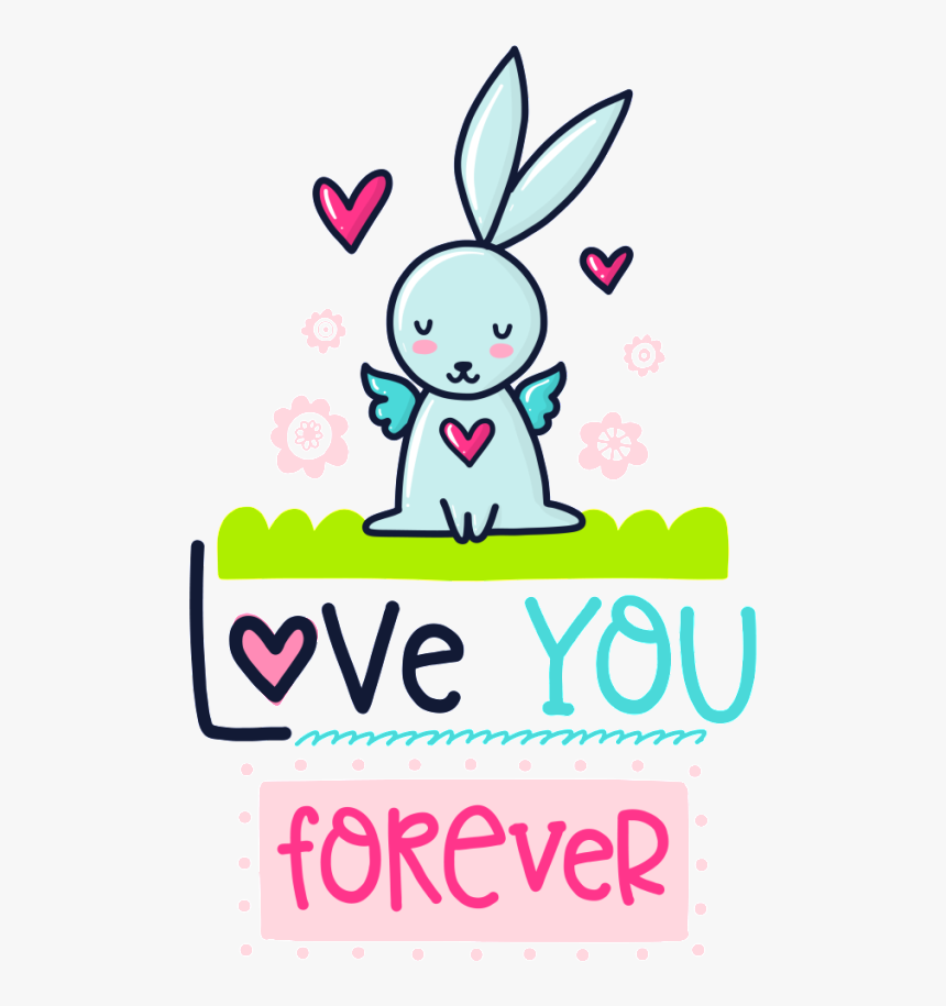 Hand Drawn Love You To Forever Cartoon Card Vector - Cartoon, HD Png ...