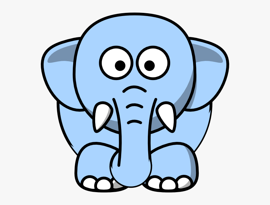 Blue Baby Elephant Clipart
