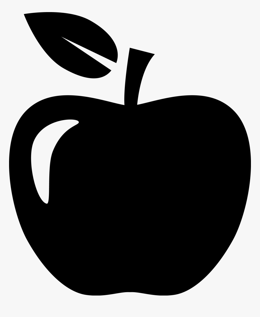 Mrs - Lucio - Teacher Apple Clip Art Black And White, HD Png Download ...