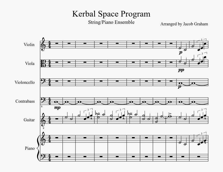 Kerbal Space Program Sheet Music Piano, HD Png Download , Transparent ...
