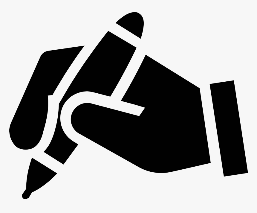 Hand With Filled - Pen Symbol Image Png, Transparent Png , Transparent ...