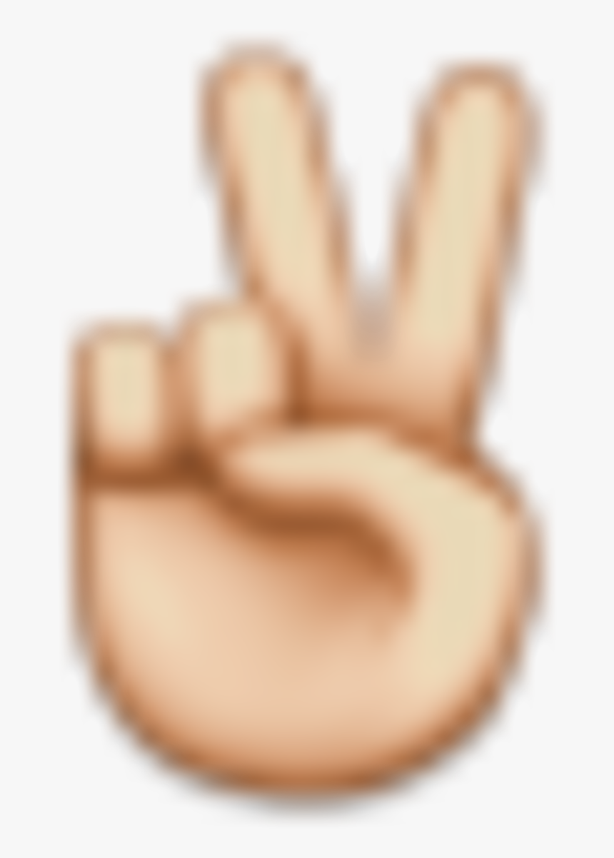 The Actual Title Of This Emoji Is A “victory Hand - Sign, HD Png ...