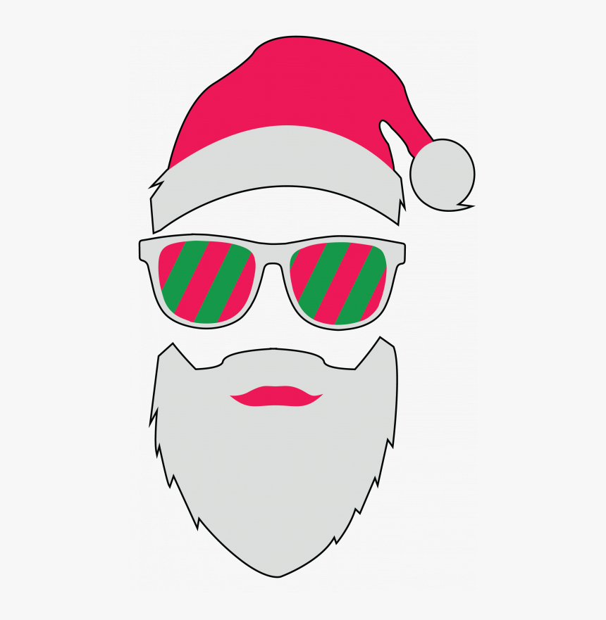 Santa Face With Glasses, HD Png Download , Transparent Png Image - PNGitem