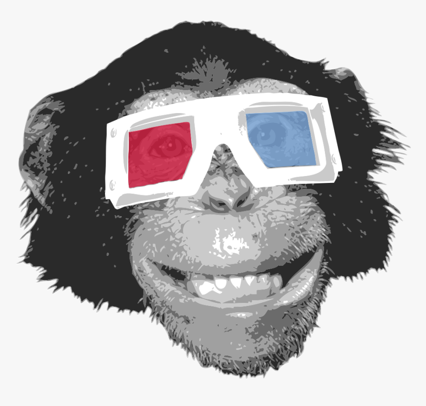 Eye Monkey Chimpanzee Gorilla Orangutan Glasses With - Chimpanzee With ...