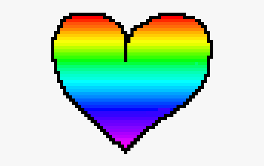 Pixel Art Rainbow Heart, HD Png Download , Transparent Png Image - PNGitem