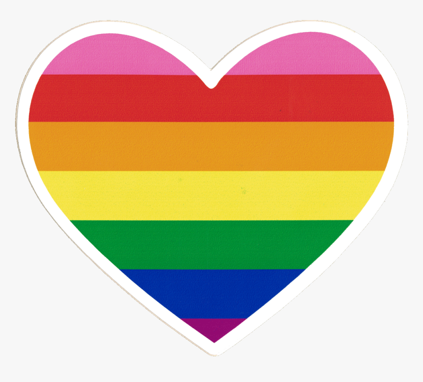 Small Bumper Sticker / Decal - Small Rainbow Heart, HD Png Download ...