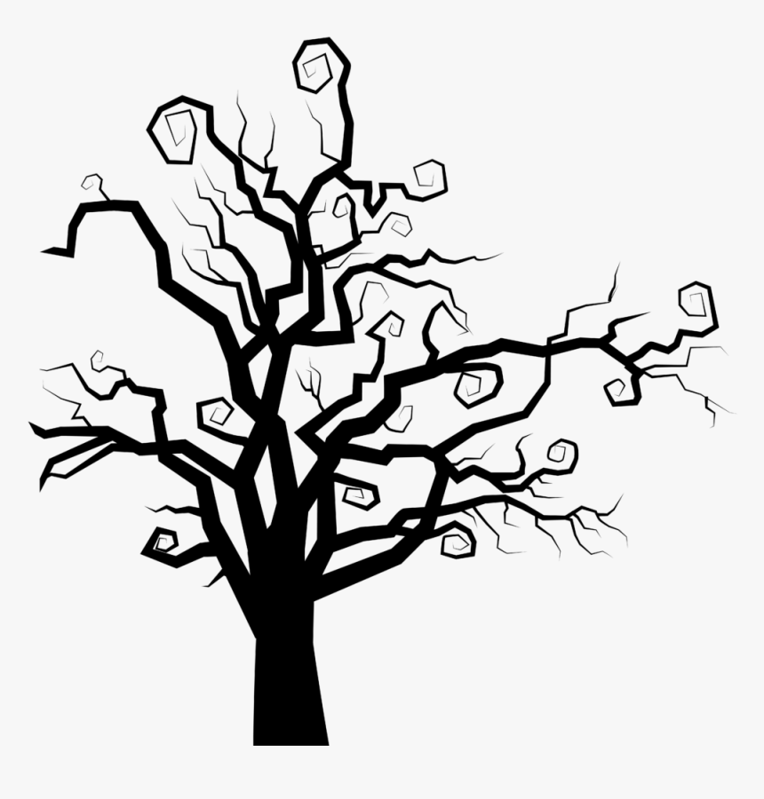 Transparent Treeline Silhouette Png - Halloween Tree Silhouette Png ...