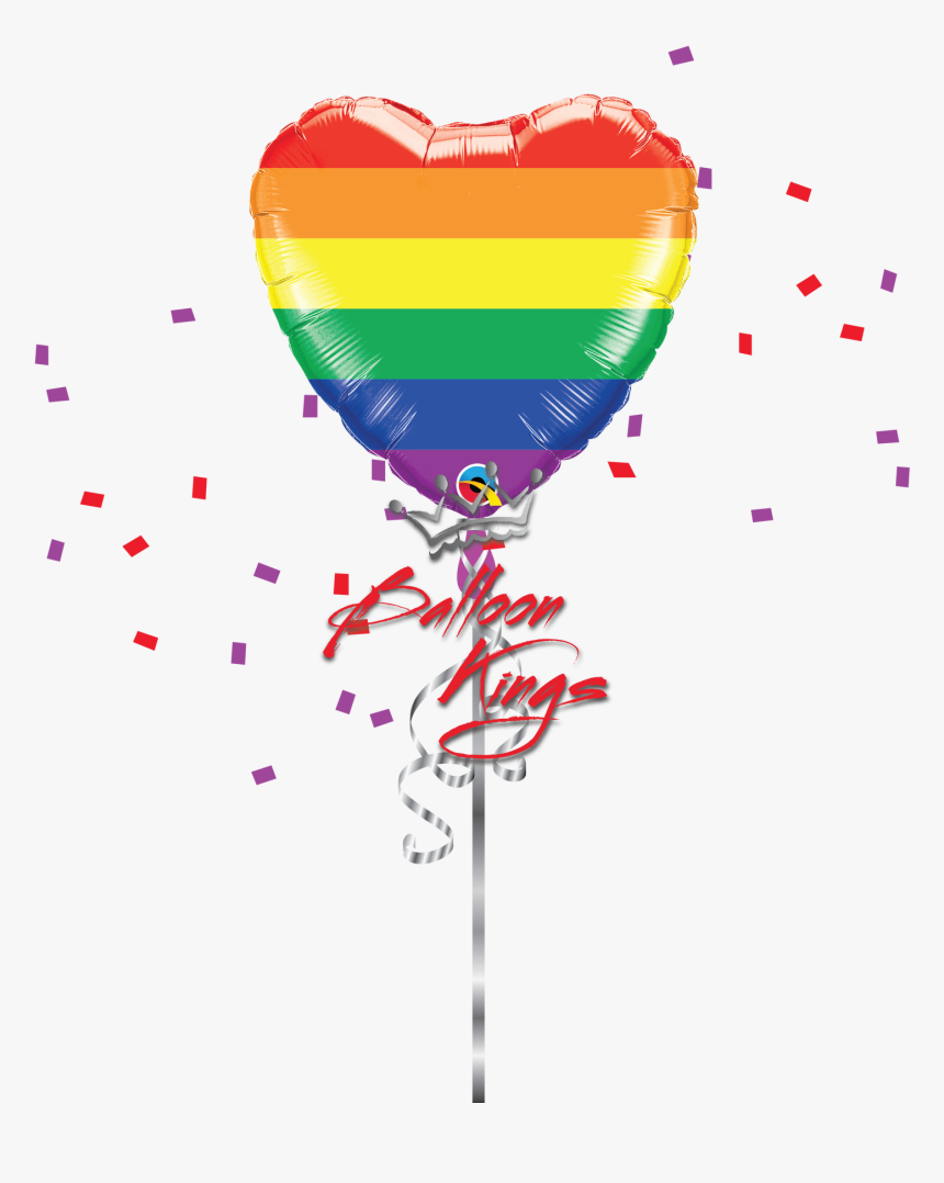 Rainbow Fun Heart - Balloon Smiley Face Blue, HD Png Download ...