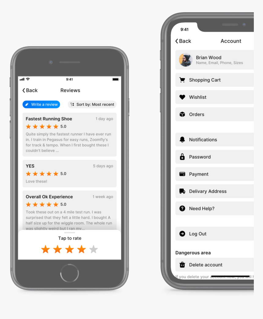 Illustration Of How Ui Of Store App Template Looks - Iphone, HD Png ...