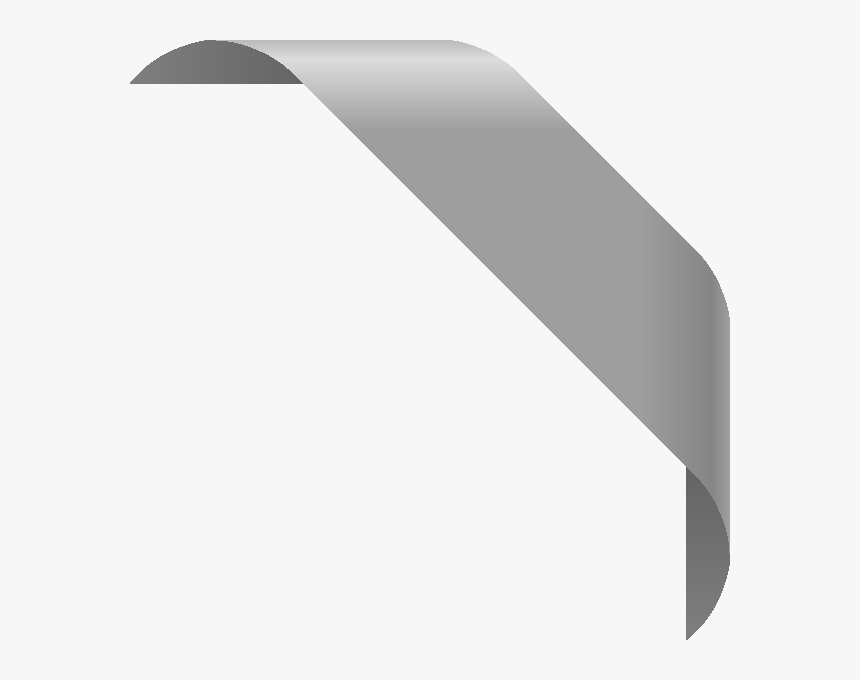 Grey Ribbon Png Free Download - Corner Ribbon Grey Png, Transparent Png ...