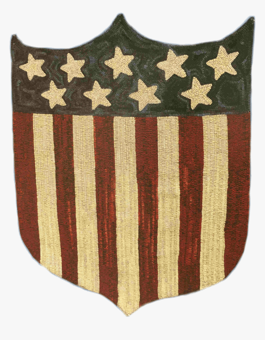 Patriotic Shield By Polly Minick - Rug Hooking, HD Png Download ...