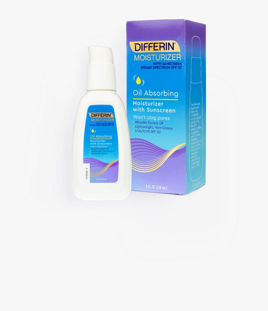 Differin Oil Absorbing Moisturizer, HD Png Download , Transparent Png ...