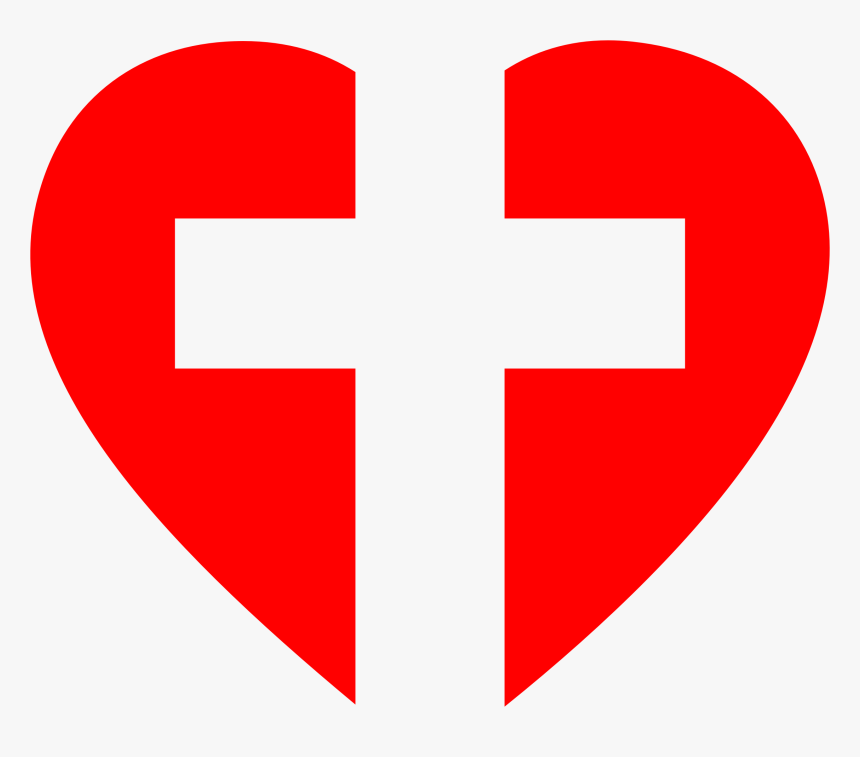 Heart Cross Clip Arts - White Cross In Red Heart, HD Png Download ...