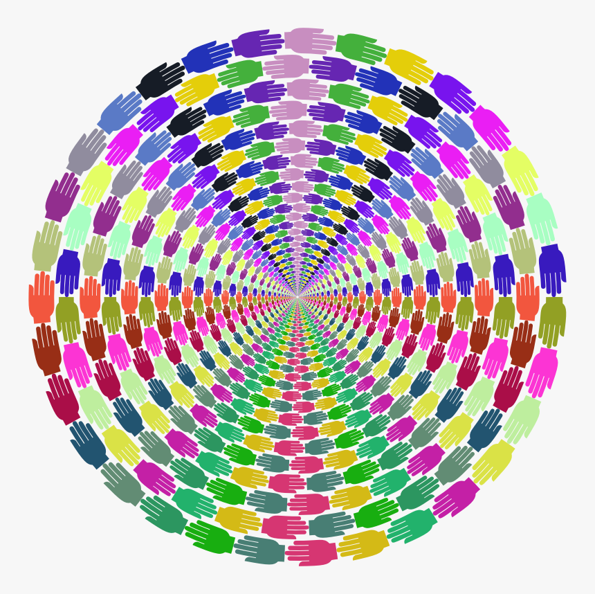 Helping Hands Frame Small Vortex Prismatic - Circle, HD Png Download ...