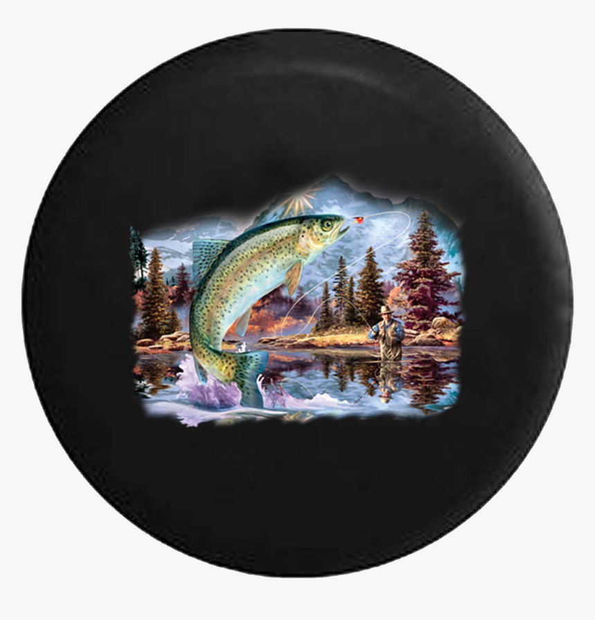 Transparent Fish Jumping Png - Trout Fly Fishing Action, Png Download ...