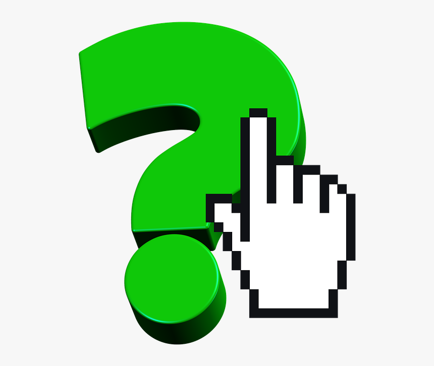 Cursor Click Question Mark Free Picture - Hand Cursor, HD Png Download ...