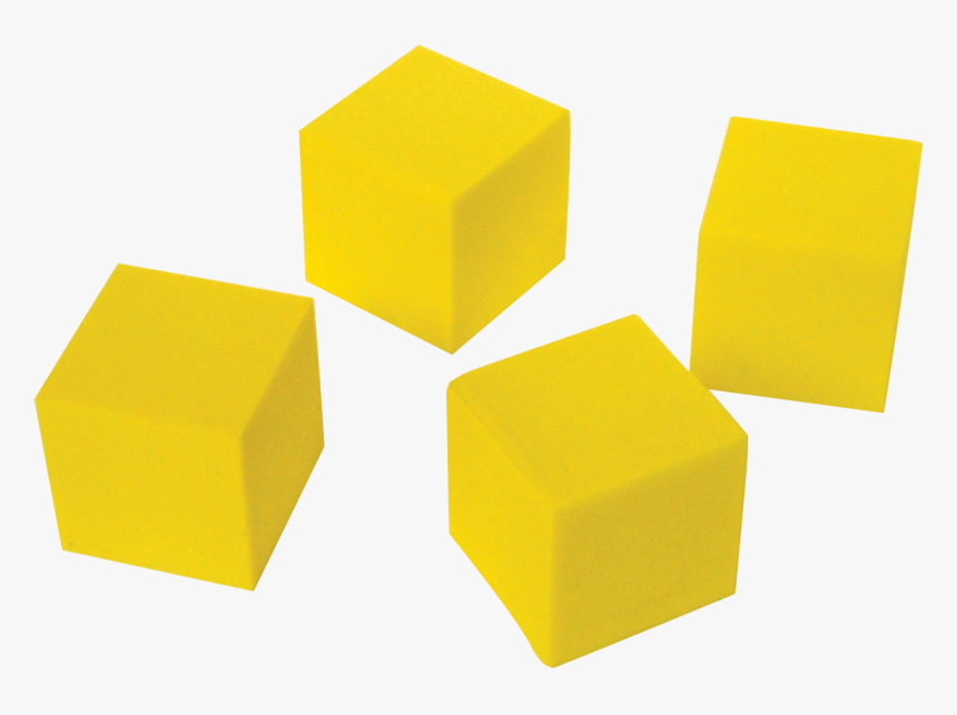 Foam Blank Dice - Yellow Foam Cube Toy, HD Png Download , Transparent ...