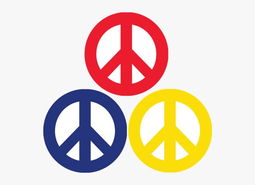 Solid Peace Sign 4 Inch Magnet - Peace Written In Calligraphy, HD Png ...