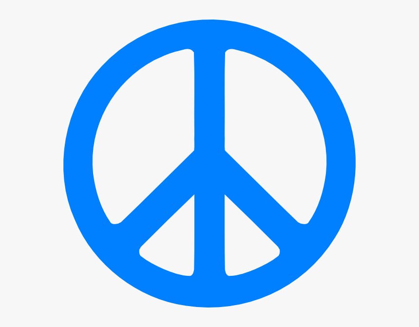 Blue Peace Sign