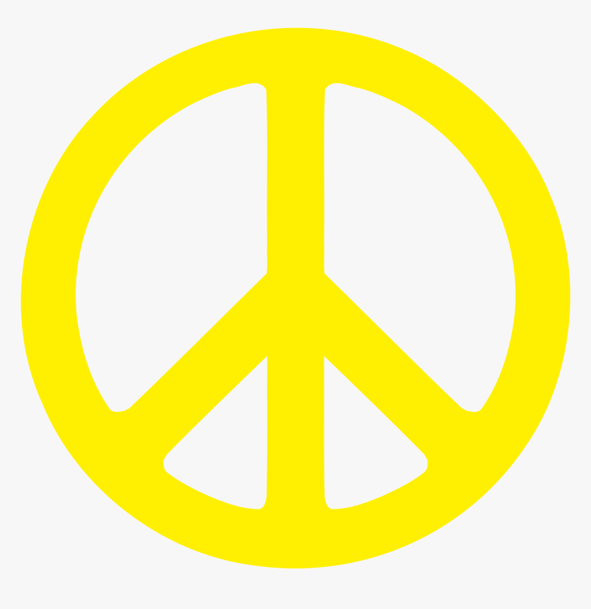 Electric Yellow Peace Symbol 1 Dweeb Peacesymbol - Yellow Peace Sign ...