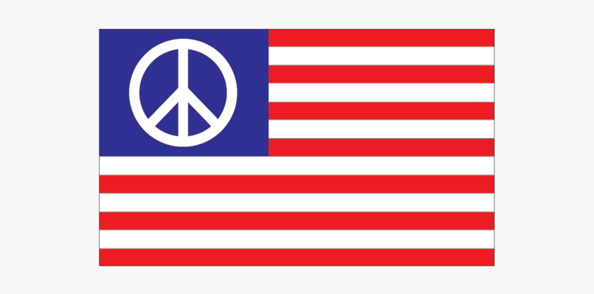 Us Flag With Peace Sign, HD Png Download , Transparent Png Image - PNGitem