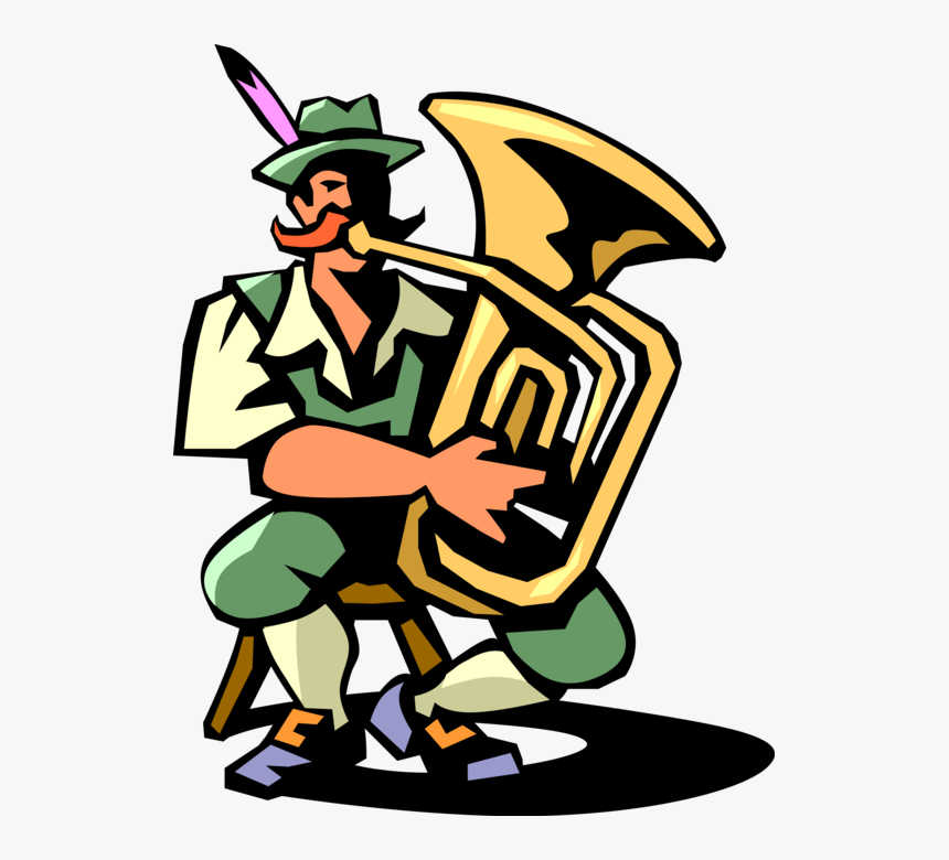 Vector Illustration Of Oom-pah Oompah Or Umpapa Tuba - Illustration, HD ...