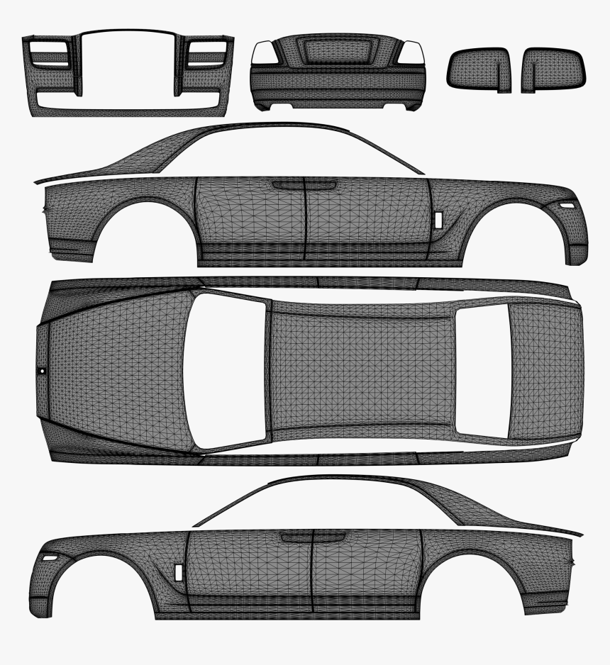 Rolls Royce Ghost Uv Map, HD Png Download , Transparent Png Image - PNGitem