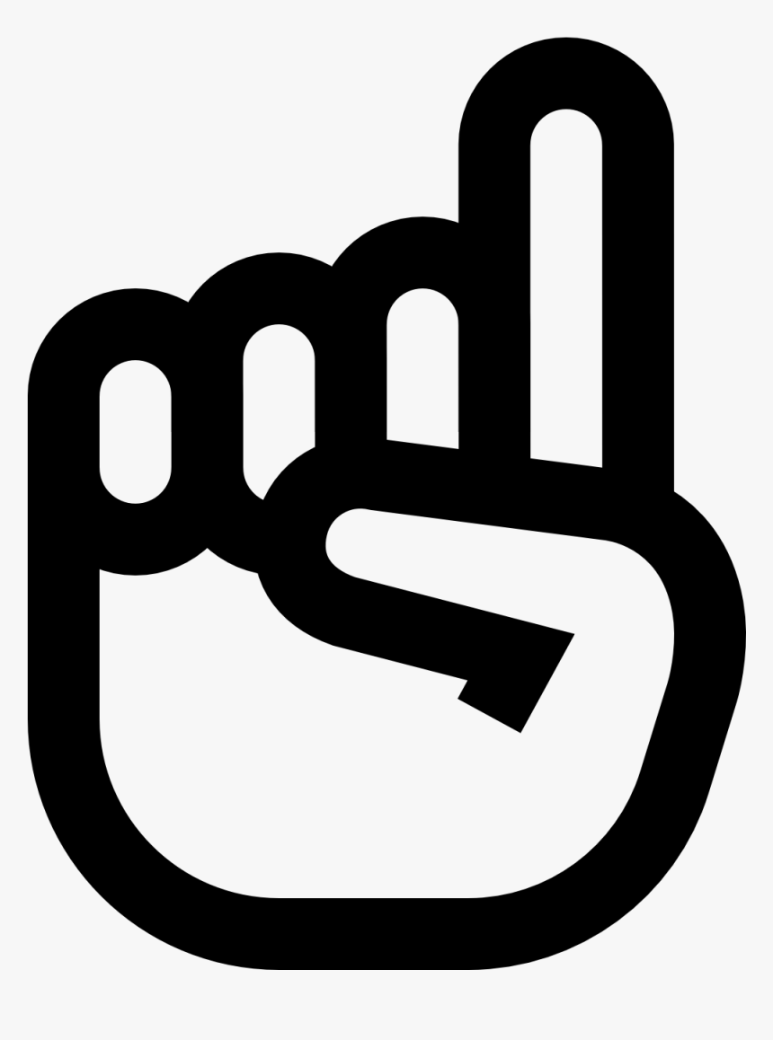 Transparent Finger Icon Png - Foam Finger Icon Transparent Background ...