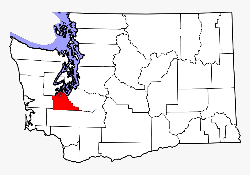 Map Of Washington Highlighting Thurston County - Washington County Map ...