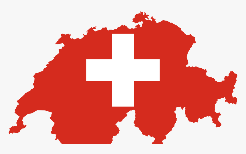 Outline Of Switzerland Mashed Up With Swiss Flag Design - Switzerland ...