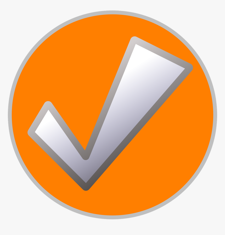 Orange Tick Vector, HD Png Download , Transparent Png Image - PNGitem
