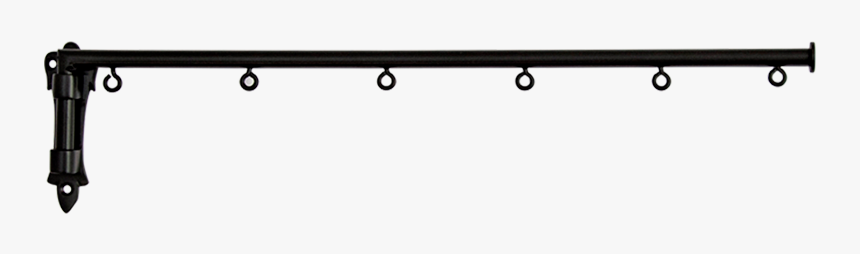 Wrought Iron Drapery Arm With Eyes - Swing Arm Curtain Rods Uk, HD Png ...