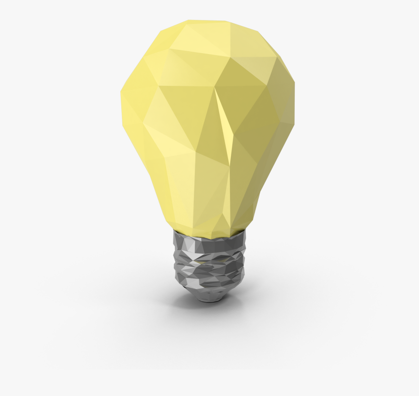 Light Bulb Model Low Poly, HD Png Download , Transparent Png Image ...