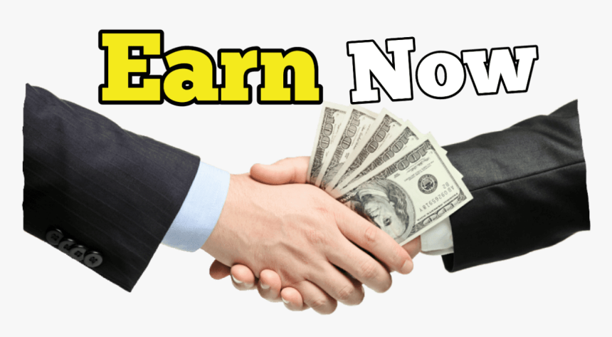 All Earning Tips - Hand Shake With Money, HD Png Download , Transparent ...