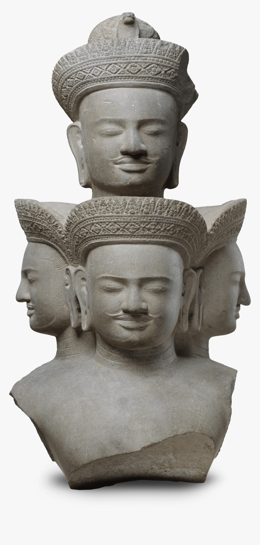 Bust Of Five-headed Shiva, 950 Ce Khmer Art - Shiva Khmer Art, HD Png ...